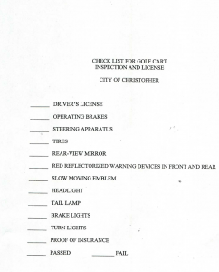 Christopher Police issues reminder about golf cart compliance - Benton ...